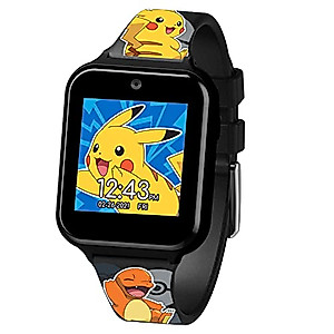 Accutime Kids Pokemon Educational Learning Smart Watch Toy with Interchangeable Straps for Boys, Girls - Selfie Cam, Learning Games, Alarm, Calculator (Model: POK40031AZ)