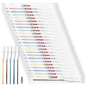 Amyhill 50 Sets Disposable Toothbrushes with Toothpaste Individually Wrapped Toothbrushes and Toothpaste Bulk 5 Colors Soft Bristle Tooth Brush for Travel Homeless Shelter Hotel Guest Apartment