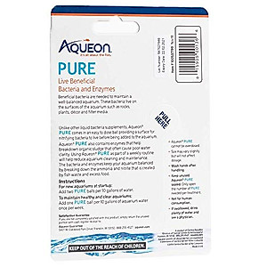 Aqueon 12 Pack of Pure Live Beneficial Bacteria and Enzymes Supplement for Aquariums, Treats Up to 10 Gallons Each3