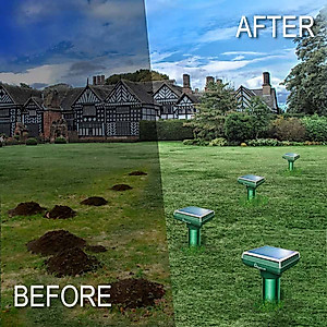 2024 Apello Mole Repellent Ultrasonic Vole Repellant Solar Gopher Repellent Chipmunk Deterrent Outdoor No Traps Killer Harm to Your Lawn Garden