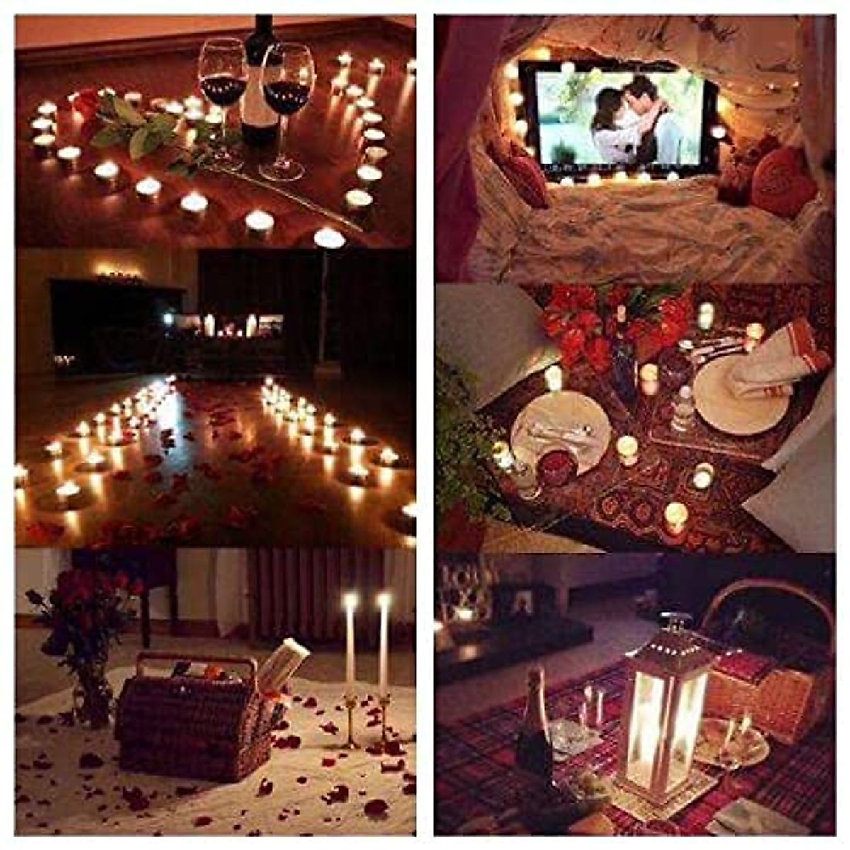 Valentines Day Decoration 1000 Red Rose Petals 50 Heart Candle 20 Heart Balloons LOVE Balloon for Anniversary Wedding Birthday Party Decor Romantic Decorations Special Night for Him Her