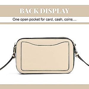 WOG2008 Crossbody Bags for Women Trendy PU Leather Small Camera Bag Purses Designer Shoulder Handbags with Wide Straps