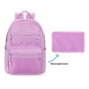 STEAMEDBUN Aesthetic Backpack for Teen Girls, Kawaii Backpack for School, Cute Ita Backpack with Insert(purple)