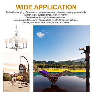 YAIRMIS Pack of 12 M6 Metal Hooks, heavy-duty304 Stainless Steel Screw Hooks, self-Tapping Eye-Ring Bolt Hooks, Wooden Terminal Eye-Hole Hooks, Pendant Lights and Wires, Strong