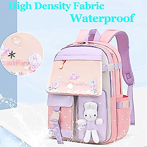 Purple Rabbit Backpack Cute Teenage Lightweight Waterproof Travel Bag Birthday Gifts Backpacks (Rabbit Purple, Large)