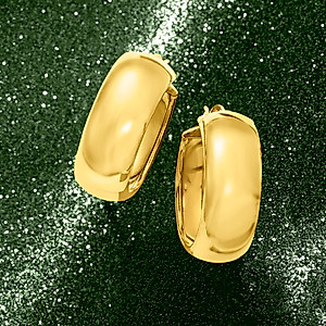 Ross-Simons 18kt Gold Over Sterling Wide Hoop Earrings