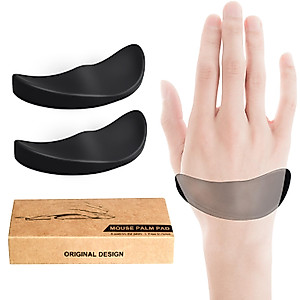 JIKIOU Upgrade Enlarge Gel Memory Foam Set Keyboard Wrist Rest Pad, Mouse Wrist Cushion Support for Office, Computer, Laptop, Mac, Comfortable, Lightweight for Easy Typing Pain Relief, Black