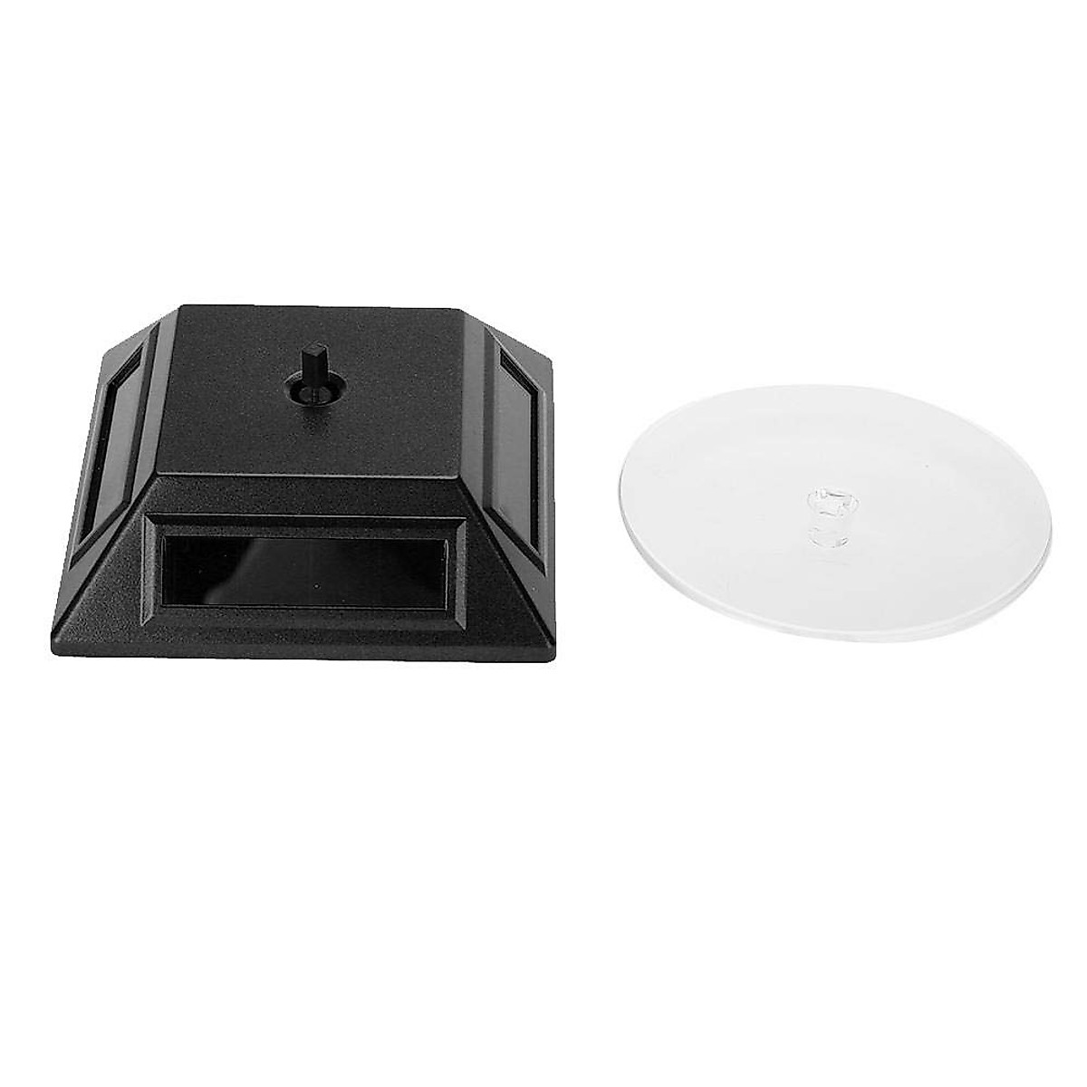 Antilog Jewelry Display Stand, Solar Showcase 360 Degrees Turntable Rotating Watch Phone Jewelry Organizer Display Stand(Black)