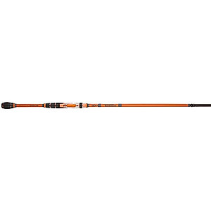 Berkley 6’6” Shock Casting Rod, 1 Piece Composite Medium Heavy Power Fishing Rod for Freshwater or Saltwater Fishing, Shock Absorbing Tip, Orange