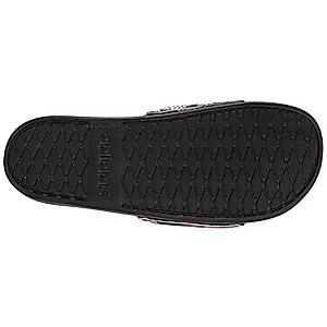 adidas Women's Adilette Comfort Slides Sandal, Core Black/Wonder White/Core Black, 6