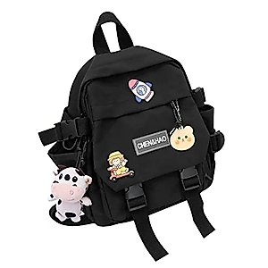 Eagerrich Kawaii Mini Backpack with Cute Pin Accessories Plush Pendant Kawaii School Backpack Cute Mini Aesthetic Backpack for School, Travel