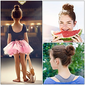 YaFex Hair Bun Maker Kit, 4 Pieces (1 Large, 2 Medium and 1 Small), A-Brown, 30 Pieces Accessories Including Hair Nets, Elastic Hair Ties, Hair Bobby Pins