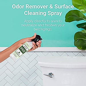 Azuna All-Natural Odor Remover Spray & Surface Cleaner | Air Purifier with Tea Tree Oil | Plant-Based & Long Lasting | For Pet Odors, Smoke & Strong Odors | Natural Scent, 8 oz.