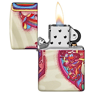 Zippo Trippy Psychedelic Design 540 Color Pocket Lighter