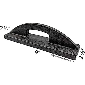 Fabric Pattern Cloth Weight Set of 2 Heavy Duty Iron cast Fabric Weights, PAINTED BLACK (CWT-2)