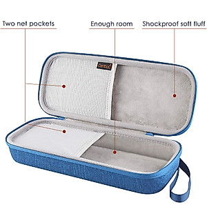 Canboc Hard Stethoscope Case Compatible with 3M Littmann Classic III, Lightweight II S.E, Cardiology IV, MDF Acoustica Stethoscope, Mesh Bag fit Medical Scissors, Oral Thermometer, Caribbean Blue