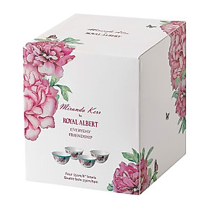 Miranda Kerr for Royal Albert Everyday Friendship Porcelain Cereal Bowl Set of 4, 6"