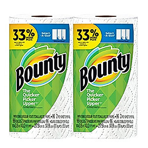 Bounty Select-A-Size, 2-ply 96 sheets Paper Towel Big Roll - White - 2-Pack