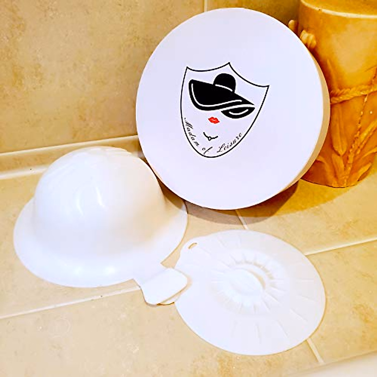 Lord of Leisure Madam of Leisure Infinity Bath Overflow Drain Cover and Universal Drain Stopper - Fill Your Bathtub as High as You Dare for a Deeper and Warmer Bath (White)