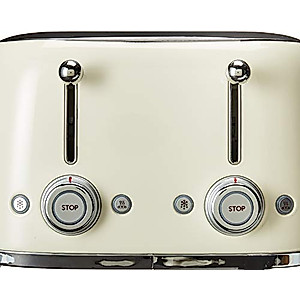 Smeg 50s Retro Line Cream 4x4 Slot Toaster