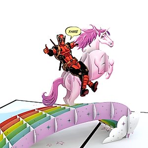 Lovepop Marvel Deadpool Birthday Pop Up Card - 3D Card, Birthday Card, Deadpool, Birthday Card for Kids, Pop Up Birthday Card, Marvel Birthday Card, Superhero Birthday Card, 3D Birthday Card 5 x 7