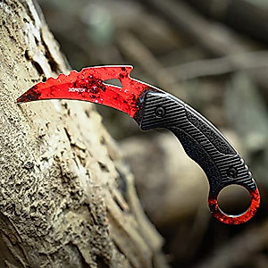 Dispatch Karambit Knife Fixed Blade Tactical Camping Tool, Outdoor Hunting Knife with Sheath and Cord, Suitable for Hiking, Adventure, Survival, Collection