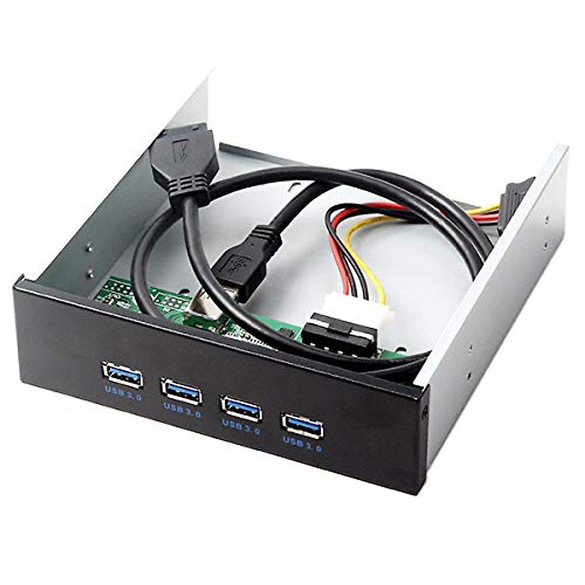 Xiwai USB 3.0 HUB 4 Ports Front Panel to Motherboard 20Pin Connector Cable for 5.25" CD-ROM Bay