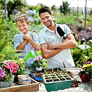 ZYP 【2023 Upgraded】 3 PCS Reusable Seed Starter Trays Kit,Soft Silicone Garden Seedling Starter Trays with Humidity Dome,Indoor Grow Kit for Plant,Flowers,Vegetables (12 Cells per Tray)