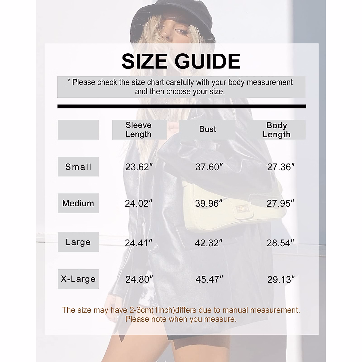 Pepochic Womens Oversized Leather Jacket Long Sleeve Faux Leather Blazer Lapel Button Down Leather Shacket Coat with Pockets