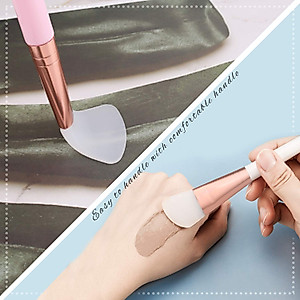 Elisel 5pcs Silicone Face Mask Brushes Flexible Facial Mud Mask Applicator Brush for Applying Facial Mask,Sleeping Mask, clay mask,Body Lotion Mask Beauty Tools Makeup Brushes Applicator (Style 1)