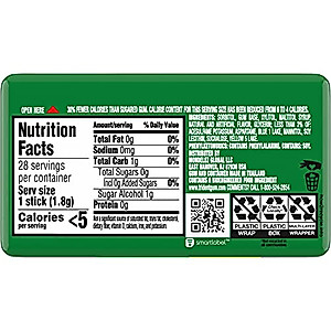 Trident Spearmint Sugar Free Gum, 6 Pocket Packs of 28 Pieces (168 Total Pieces)