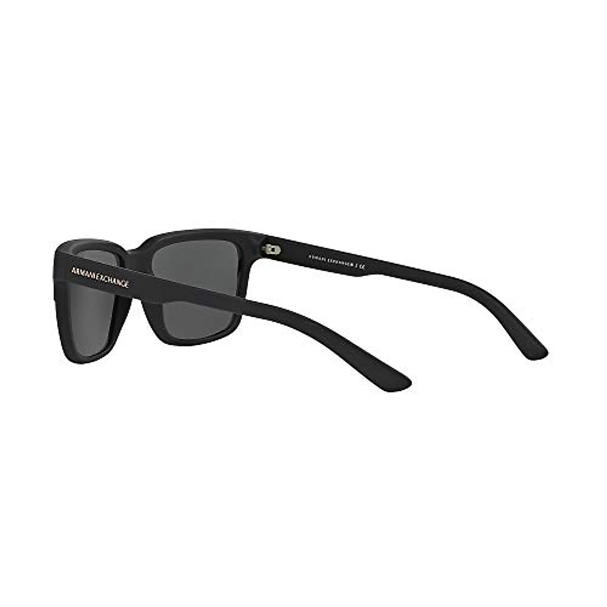 A|X ARMANI EXCHANGE Men's AX4026S Square Sunglasses, Matte Shiny Black/Grey, 56 mm