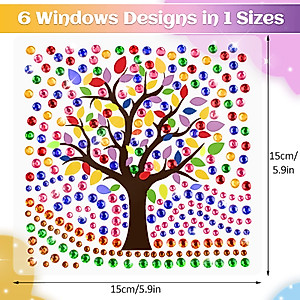 RTHPY Arts and Crafts for Kids Ages 8-12 & 6-8, Window Suncatcher Diamond Painting Kits by Numbers for Girl Ages 7 9 11 Year Old Gem Art for Kids Ages 9-12 Birthday Gift Idea for Teens (Nature)