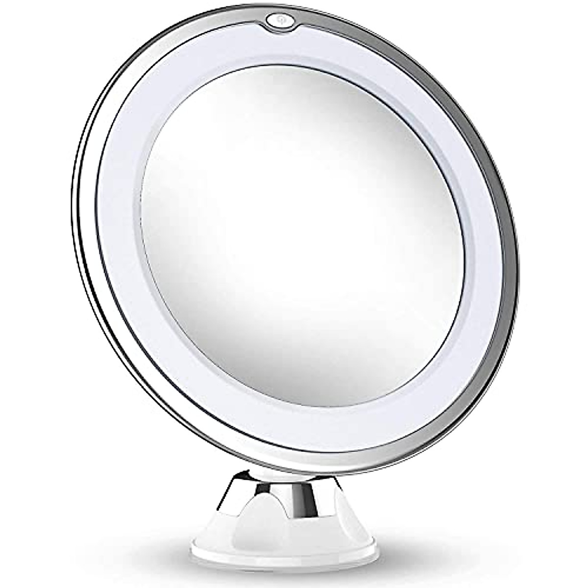 Vimdiff 10X Magnifying Makeup Mirror with Lights, Portable Hand Cosmetic Magnification Lighted Makeup Mirror for Home Tabletop Bathroom Shower and Travel