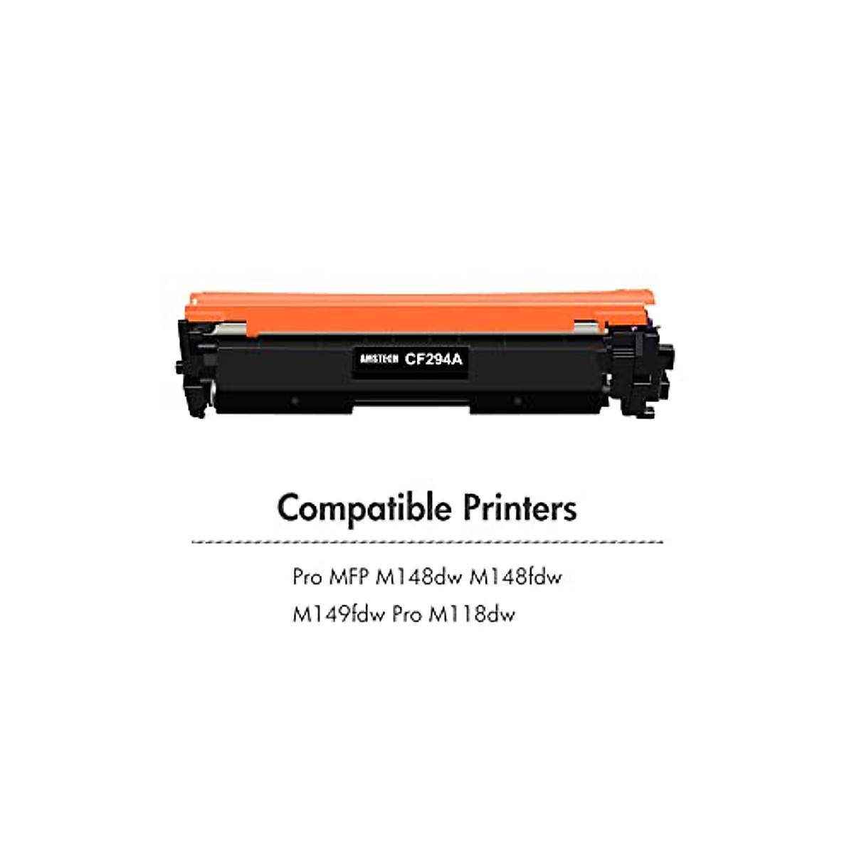 94A CF294A 2 Pack Toner Cartridge Compatible Replacement for HP CF294A 94A Toner Cartridge for HP Laserjet Pro MFP M148DW M148FDW M118DW M149FDW M148 M118 M149 Printer Black
