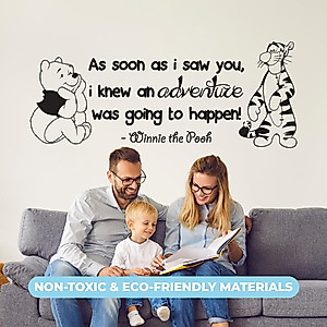 Winnie Pooh & Tigger - As Soon As I Saw You Quote Baby Room Wall Decal- Decal for Baby's Room (Wide 40" x 16" Height)