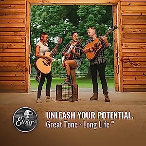 Elixir Strings 80/20 Bronze Acoustic Guitar Strings w NANOWEB Coating, Custom Light (.011-.052)