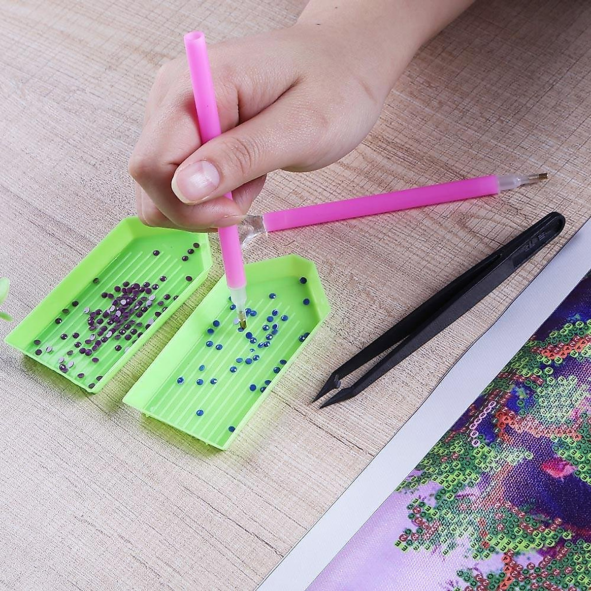 VKTECH Full Drill Angel 5D DIY Diamond Embroidery Painting Mosaic Cross Stitch Round Rhinestones Beads Kits Home Wall Decor