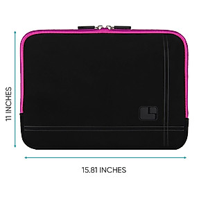 Water Resistant Neoprene 15 inch Laptop Computer Sleeve Bag for HP Pavilion 15.6, HP Envy/OMEN, LG Gram 15Z990, Lenovo Flex