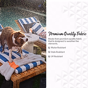 RSH DECOR: Tufted High Back Seat Cushion | 44” x 22” | All-Weather Spun Fabric | Water and Fade-Resistant | Outdoor Chair Cushion for Patio Furniture | Daelyn Cherry