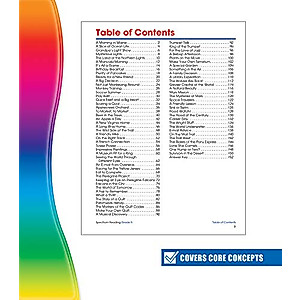 Spectrum Reading Comprehension Grade 4 Workbooks, Spectrum Grade 4 Nonfiction and Fiction Reading Comprehension, Summarizing Stories and Identifying Themes, and Critical Thinking Skills