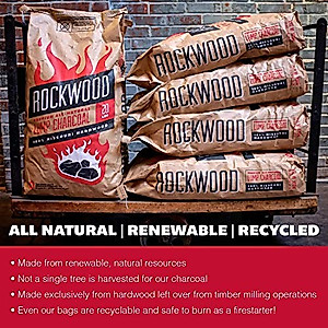 Rockwood, Lump Charcoal 100% Missouri Hardwood, 160 Ounce