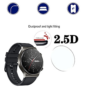 KELOLIN Tempered Glass Screen Protector For Huawei Watch GT 2 Pro-Anti-scratch, Anti-Glare, Anti-Fingerprint [4 Pack] 9H Hardness HD Screen Protector Compatible with Huawei Watch GT 2 Pro