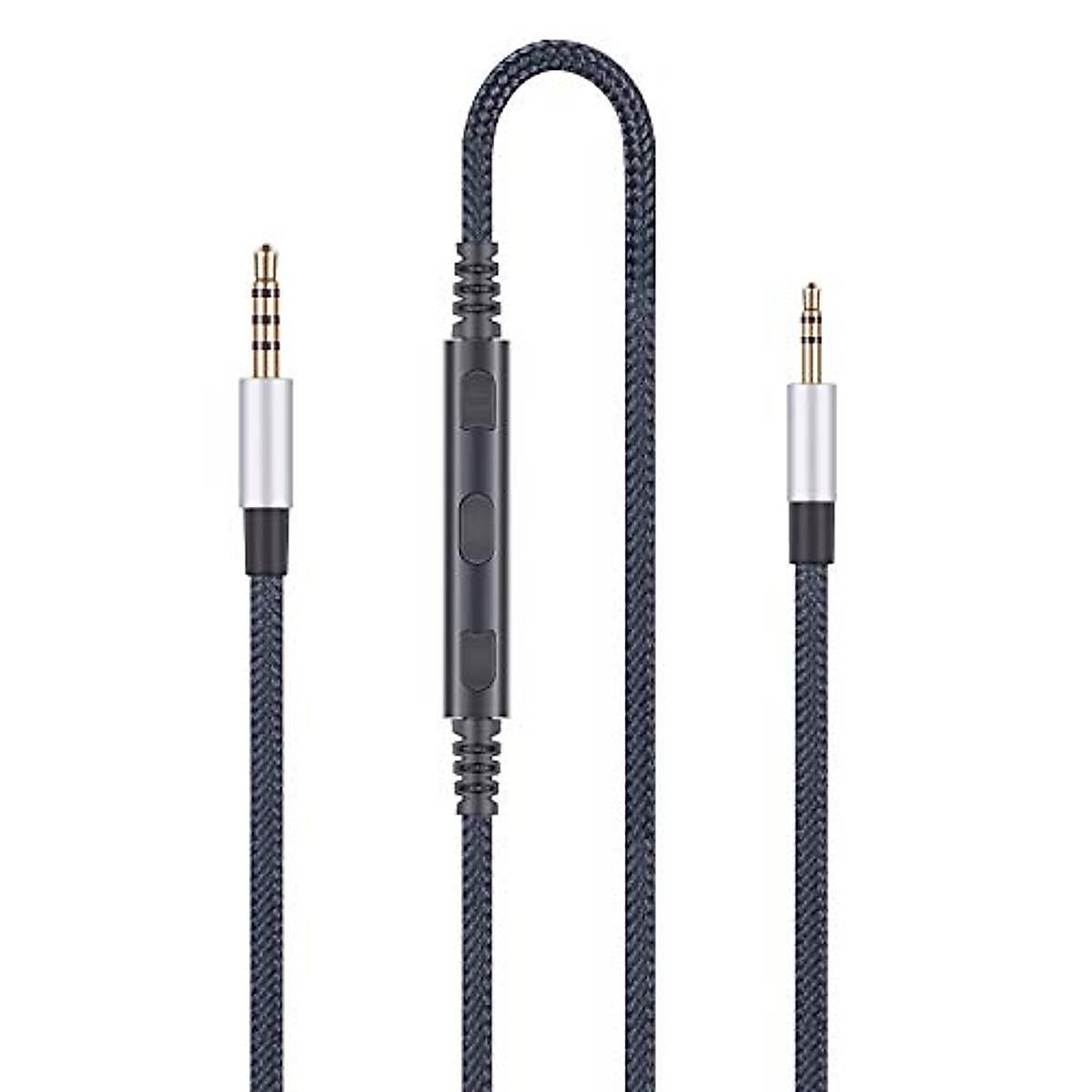 3.5mm to 2.5mm Male Audio Replacement Cable Compatible with Bose oe2, oe2i, AE2, QC35 Headphones, Remote Volume Control & in-Line Mic Cord Compatible with iPhone