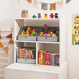 GRANNY SAYS Bundle of 3-Pack Trapezoid Storage Bins & 1-Pack Hanging Closet Organizer