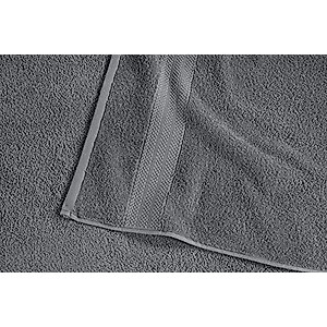 LANE LINEN 24 Piece Towels for Bathroom - 100% Cotton Oversized Bath Quick Dry Spa 2 Extra Large Sheet 4 Towel 6 Hand 8 Wash Cloths Fingertip Cool Grey