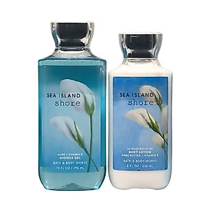 Bath and Body Works Sea Island Shore Gift Set of Shower Gel and Body Lotion