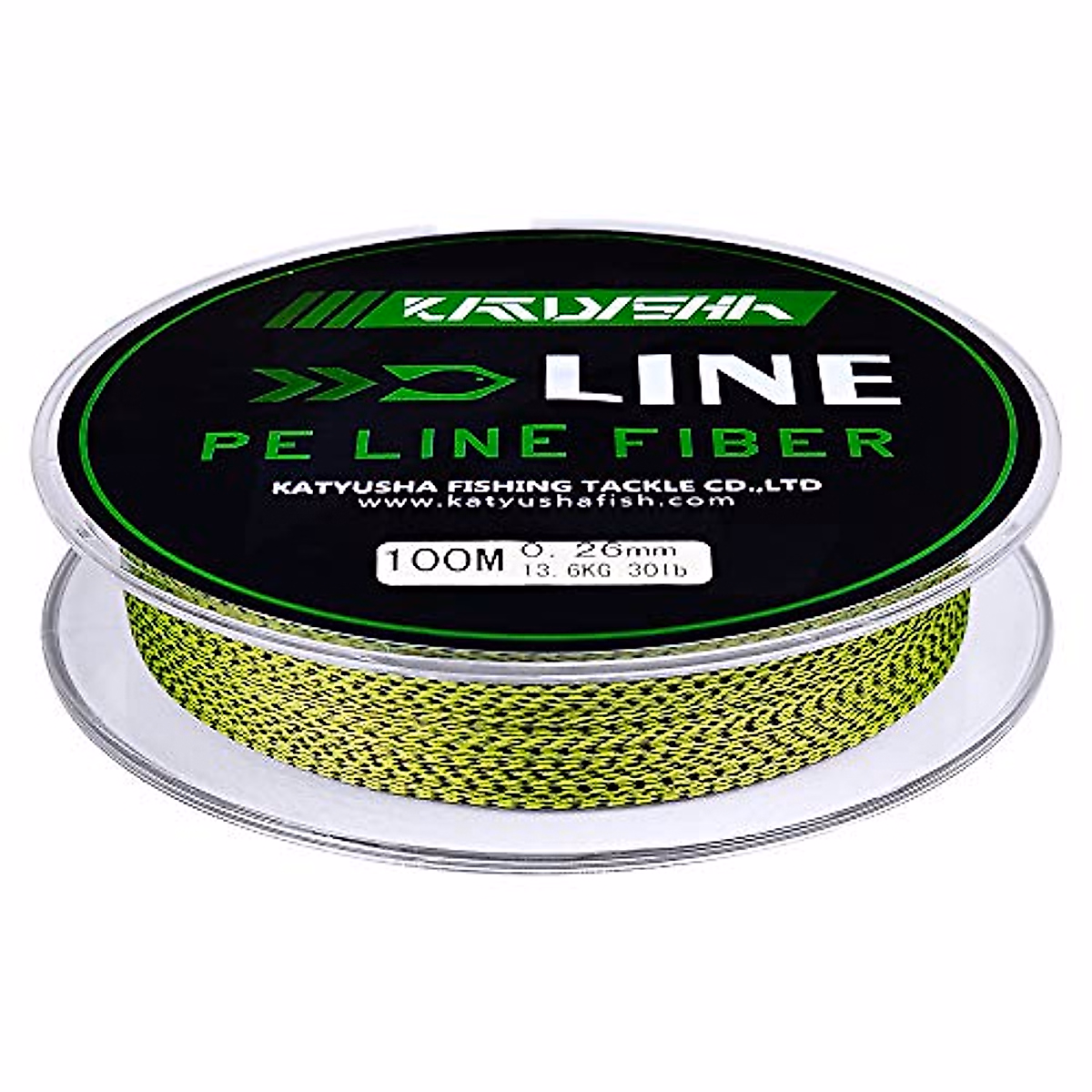 KATUYSHA Braided Fishing Line, Abrasion Resistant Zero Stretch Braided Lines 4 Strands Super Strong Superline 30Lb Test 109 Yards