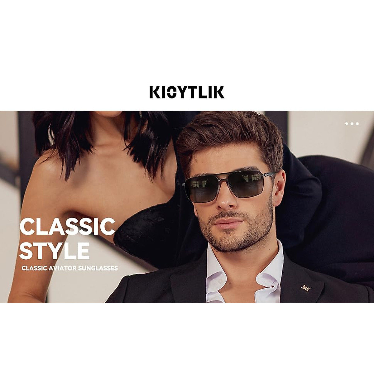 KIOYTLIK Sunglasses for Men Women Trendy Polarized Sunglasses UV400 Fashion SunGlasses Aviator Sunglasses for Driving Fishing, Gray