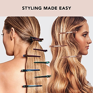 Kitsch Metal Duck Billed Hair Clips - Hair Styling Clips for Sectioning, Cutting, Coloring, Blow Drying and Makeup | Salon Quality Accessories - 6pcs (Rose Gold)